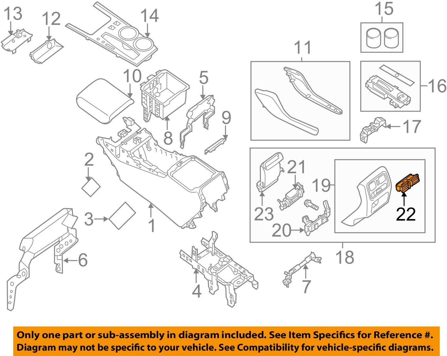 Amazon.com: NEW OEM NISSAN PATHFINDER 2013-2016 CENTER DASH VENT ...