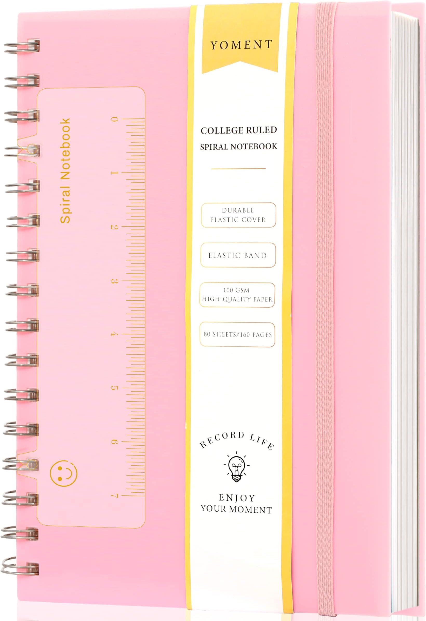 Amazon.com : daolen Lined Hardcover Spiral Journal Notebook [Pink ...