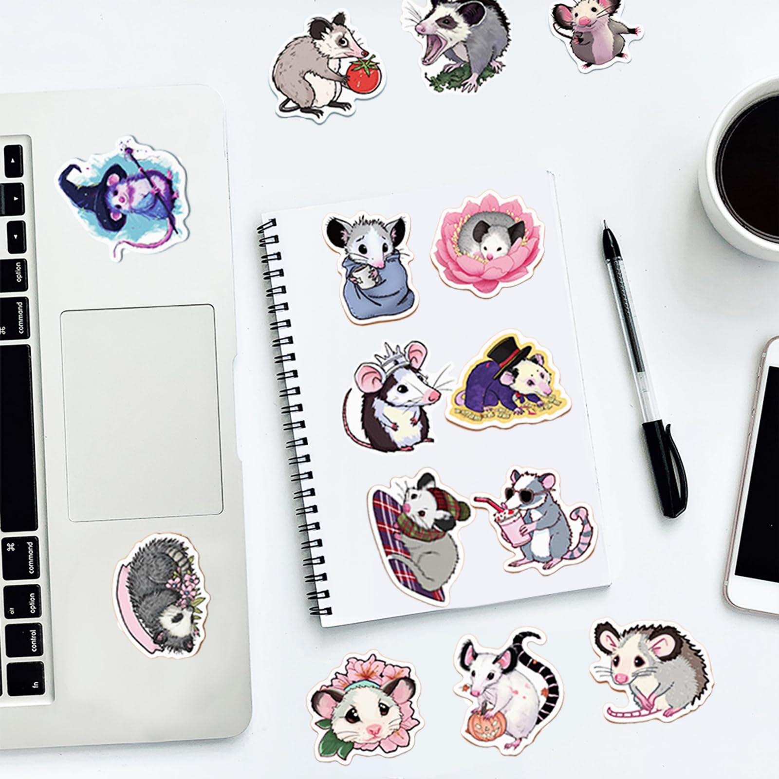 Snapklik.com : 100PCS Opossum Stickers, Cute Possum Stickers, Opossum ...
