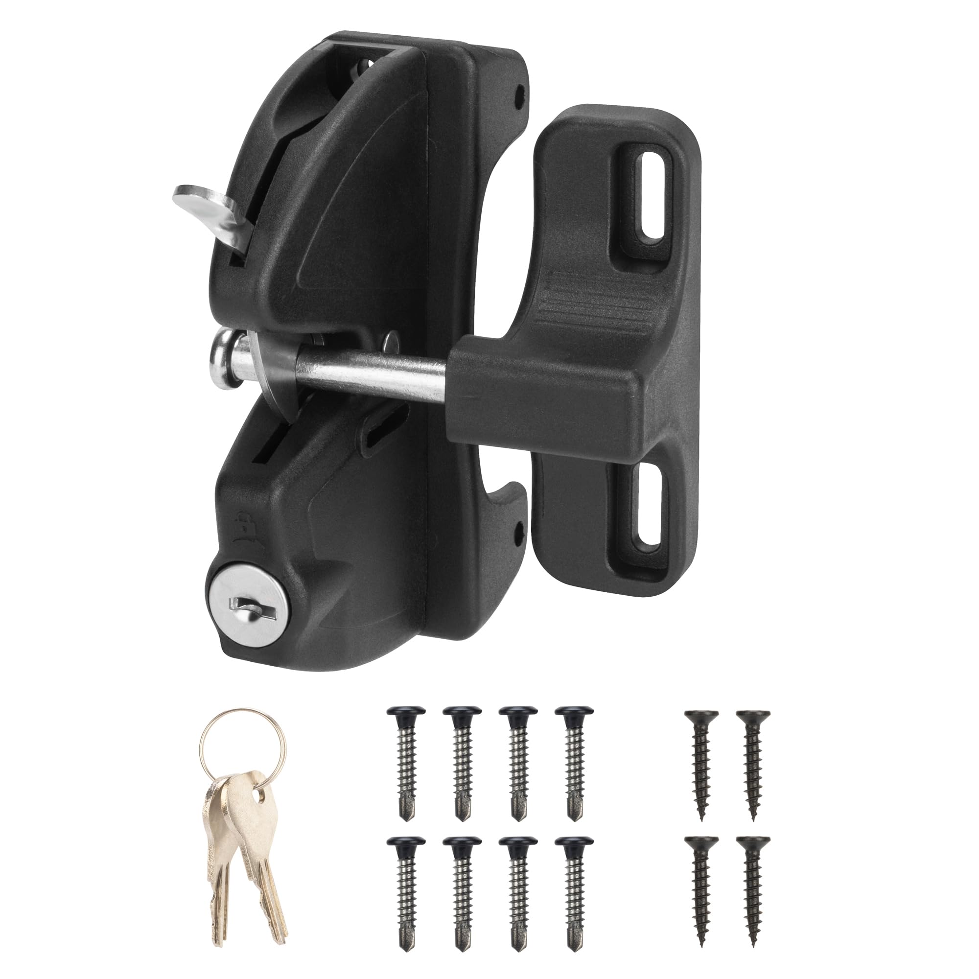 Snapklik.com : Key Lockable 2 Sided Gate Latch Key,Self Locking Gate ...
