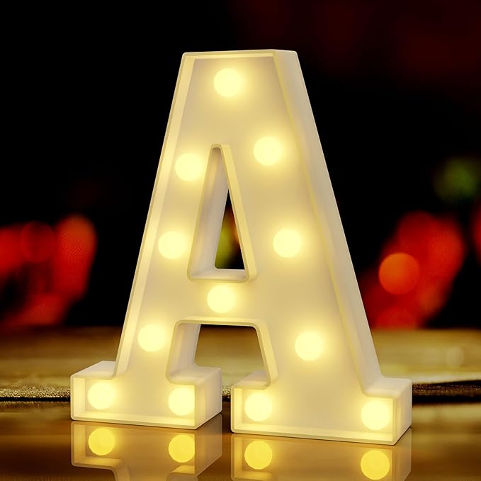 Amazon.com: Marquee Light Up Letters A, LED Lights, Light Up Sign A ...
