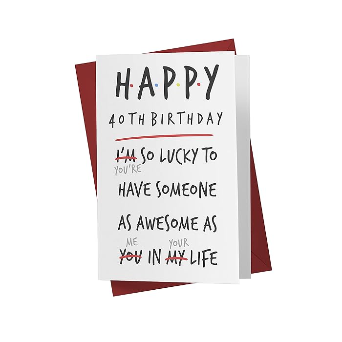 Buy 40th Birthday Card - You Are Lucky 40th Anniversary Card For Father ...