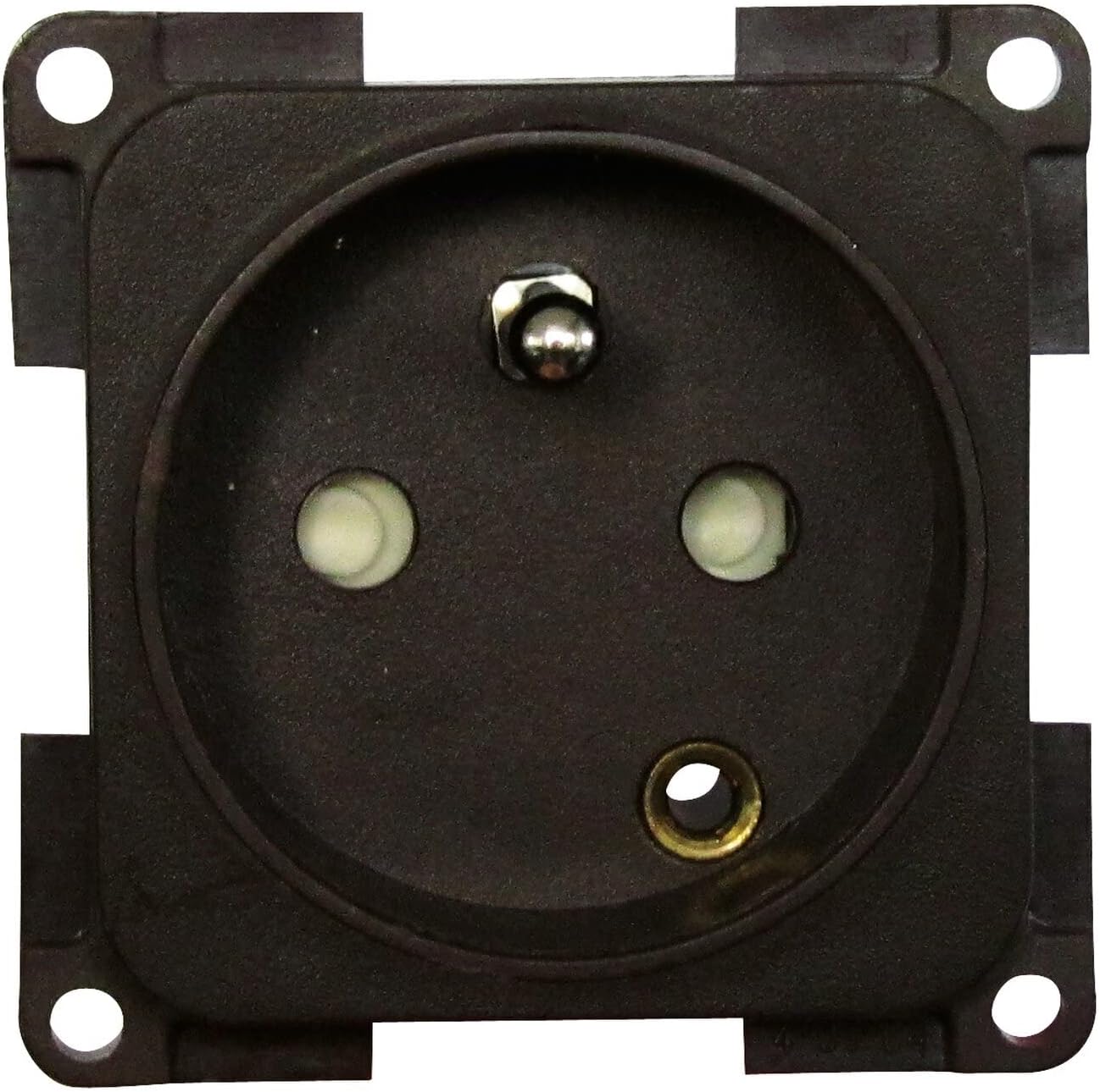 Prise 220 Volts française 2 fiches + terre gris foncé : Amazon.fr ...