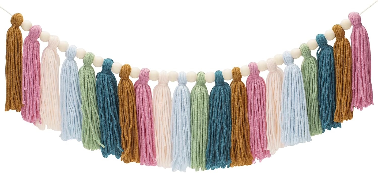 Amazon.com: joycraft Tassel Garland Banner, 3.6Ft Boho Home Decor ...