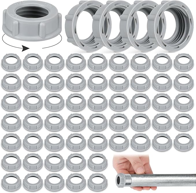 Pushglossy 50 Pcs Plastic Insulating Bushing Threaded Electrical ...