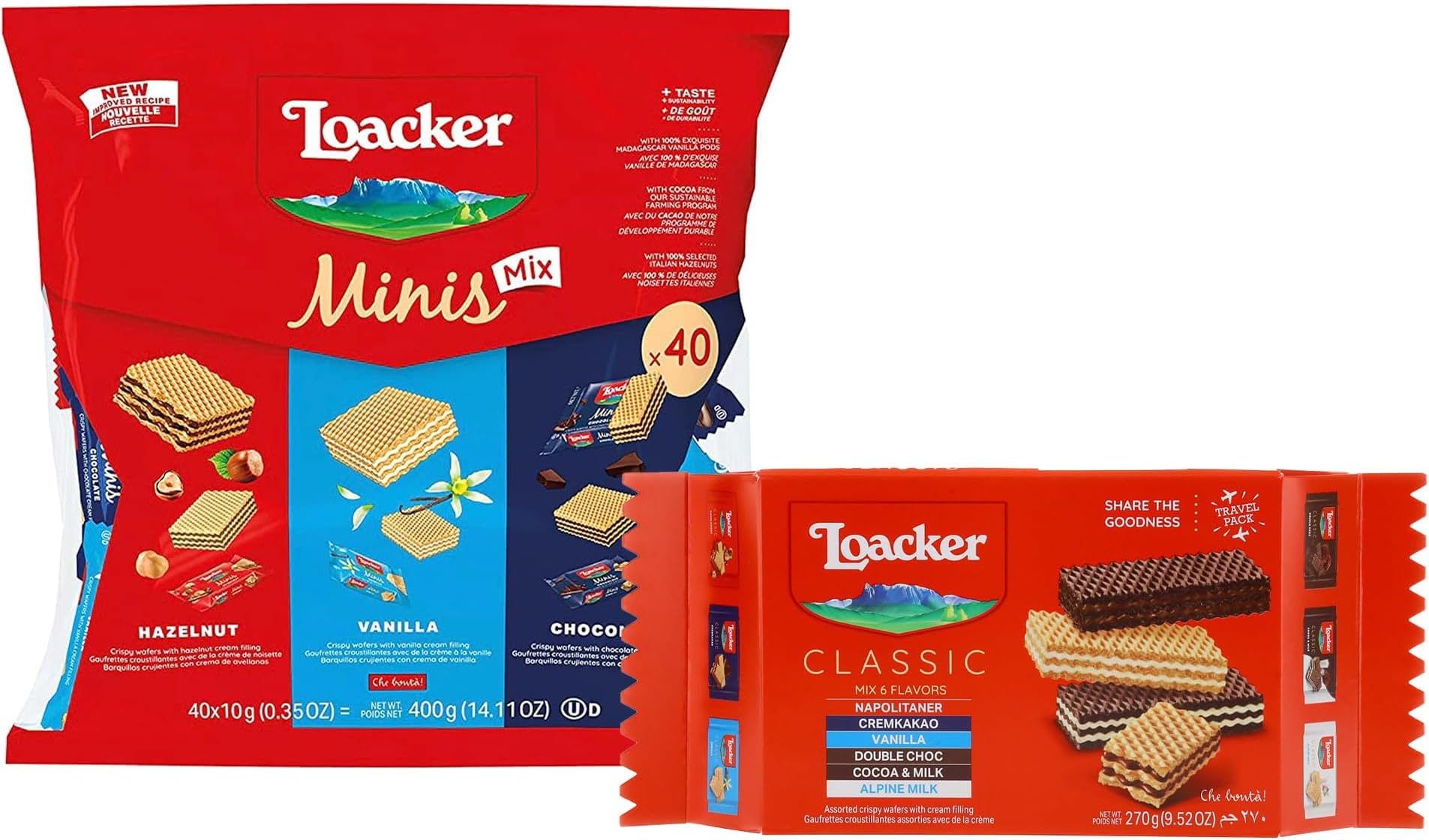 Amazon.com: Loacker Minis & Classic Wafers Variety Pack Bundle - 30% ...