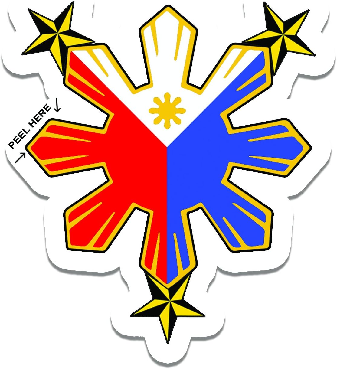 Amazon.com: World Design Philippine Flag Sun with Nautical Star Car ...