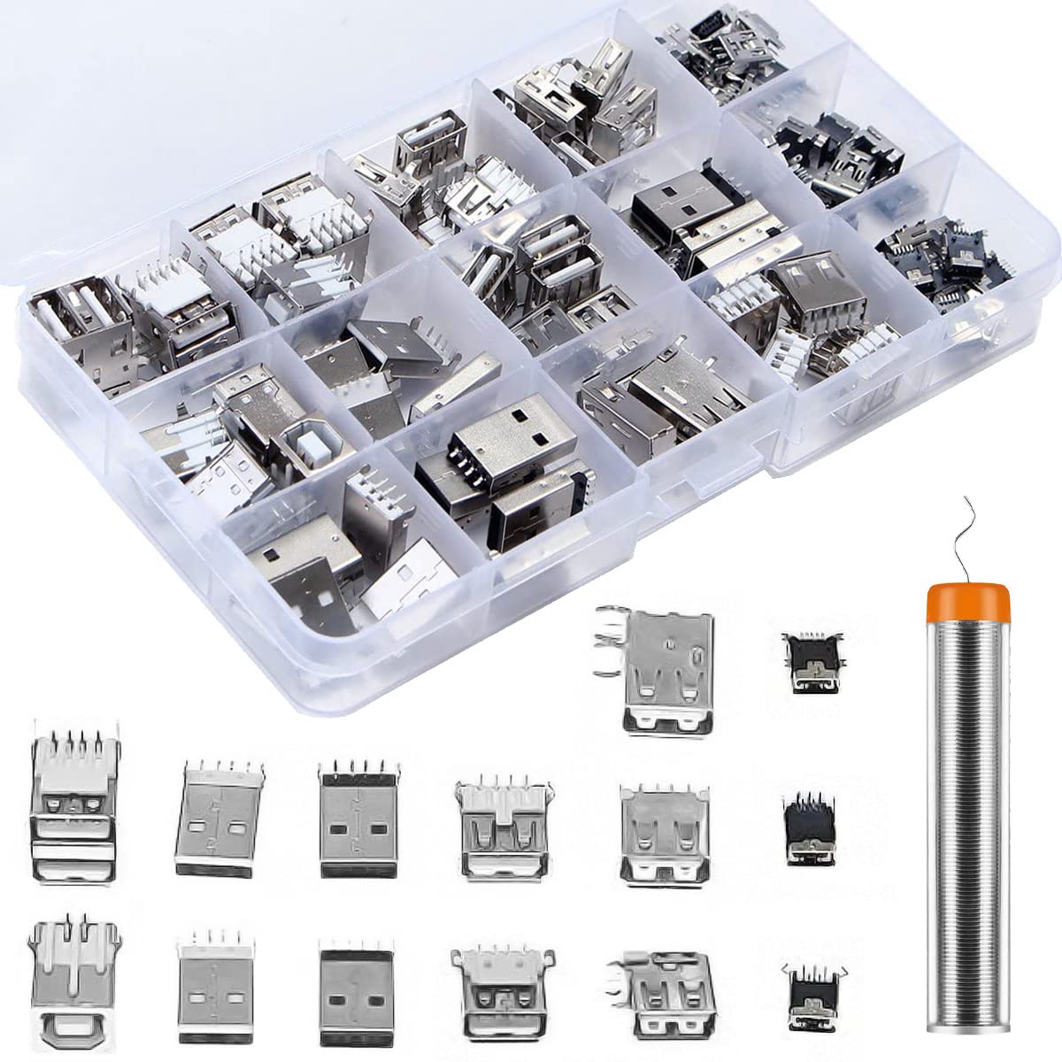 DAOKAI USB Socket Jack Connector USB 2.0 3.0 Type A Type C Micro USB ...