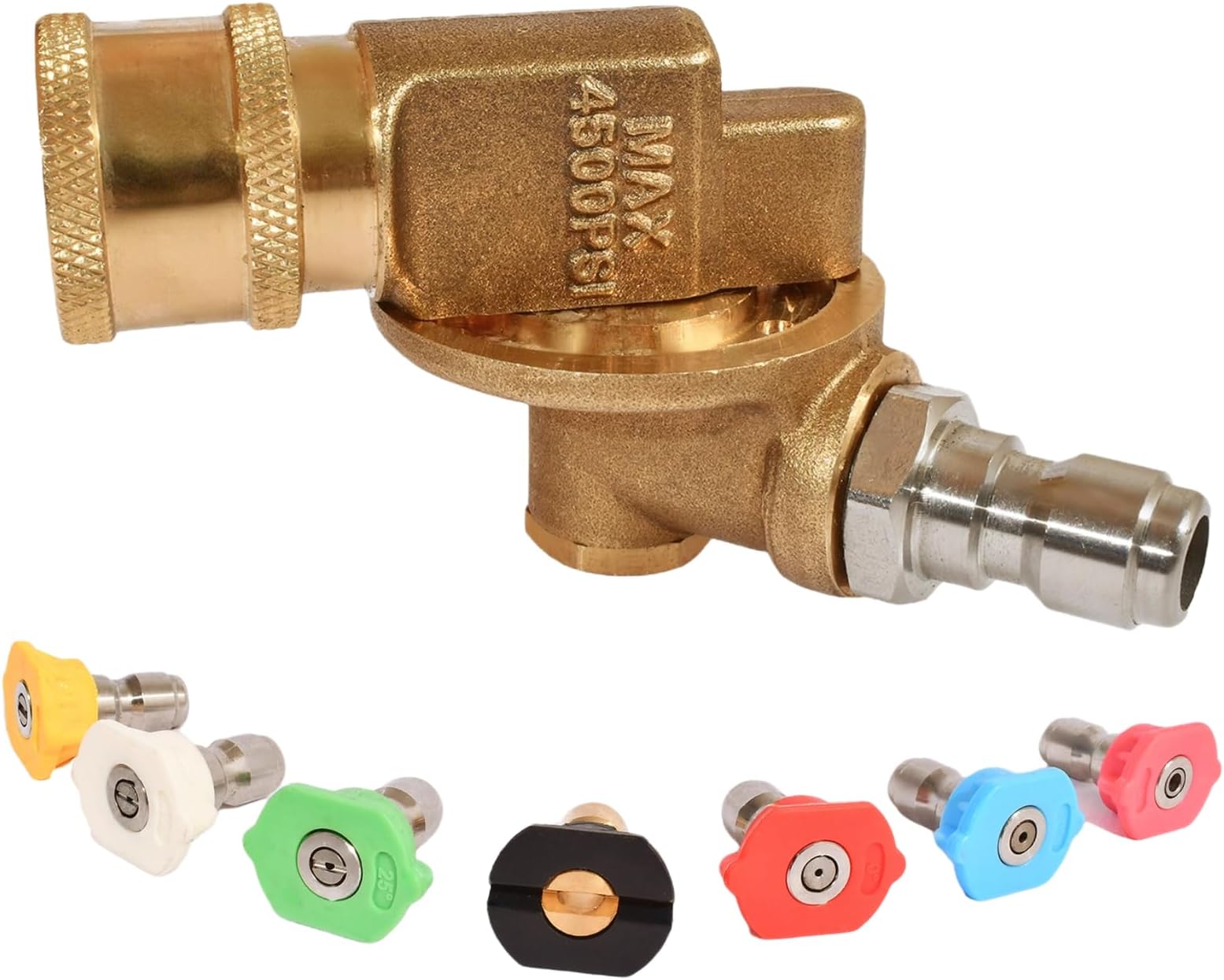 Amazon.com: 8 Pack 7 Angles Pressure Washer Pivoting Coupler Attachment ...