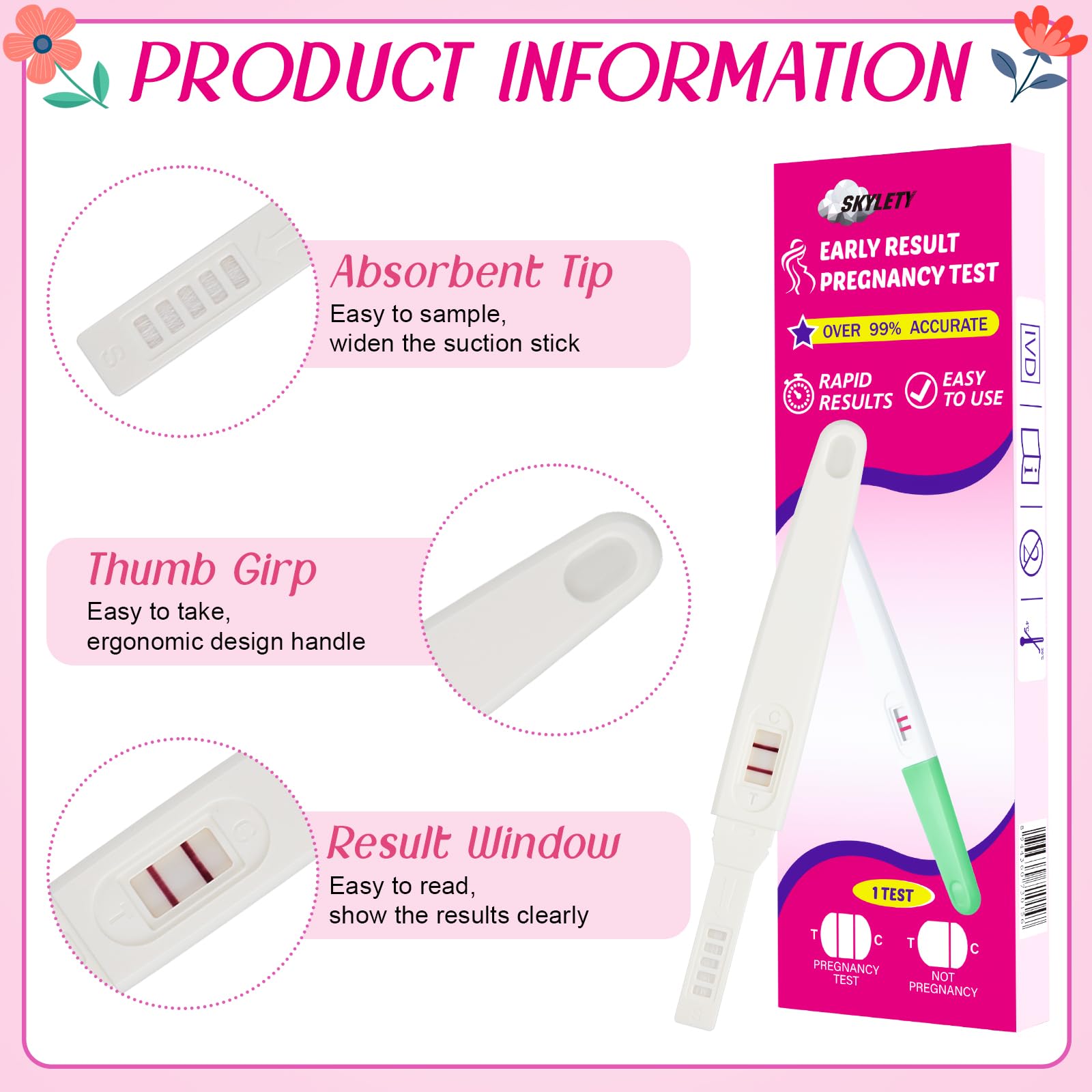 Snapklik.com : Skylety 3 Pack Fake Pregnancy Test Prank Kit - Realistic ...