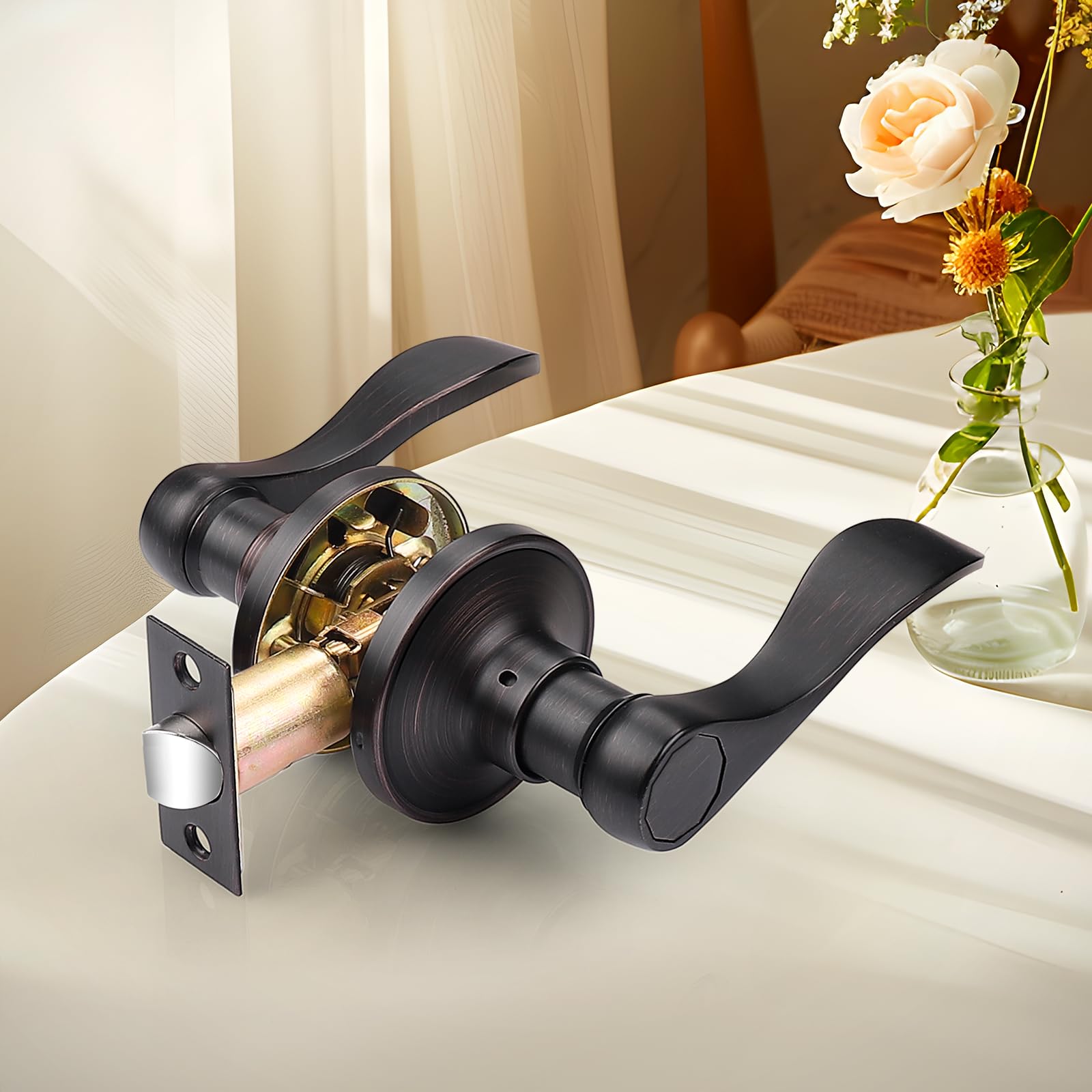 Snapklik.com : Probrico Passage Door Levers Oil Rubbed Bronze