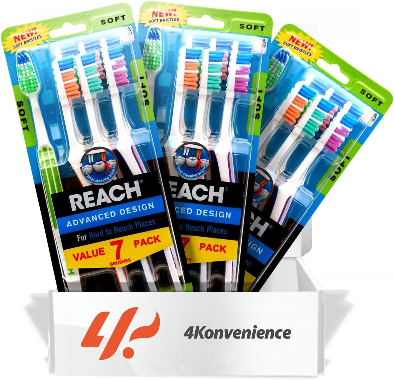 Amazon.com : 4K Logistics Reach Advanced Design Adult Toothbrush with ...