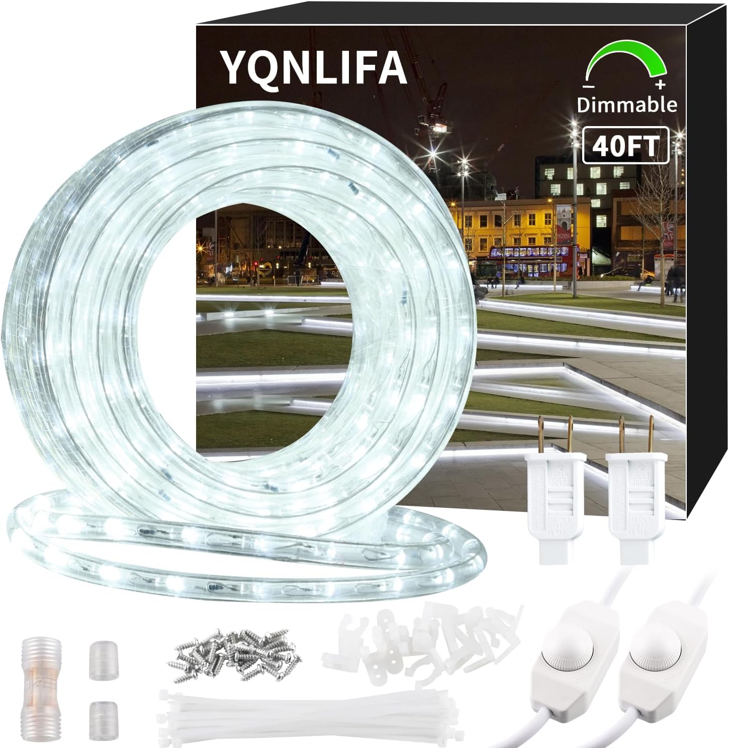 Amazon.com: 120V LED Strip Light Dimmable by Wall Dimmer Switch ...