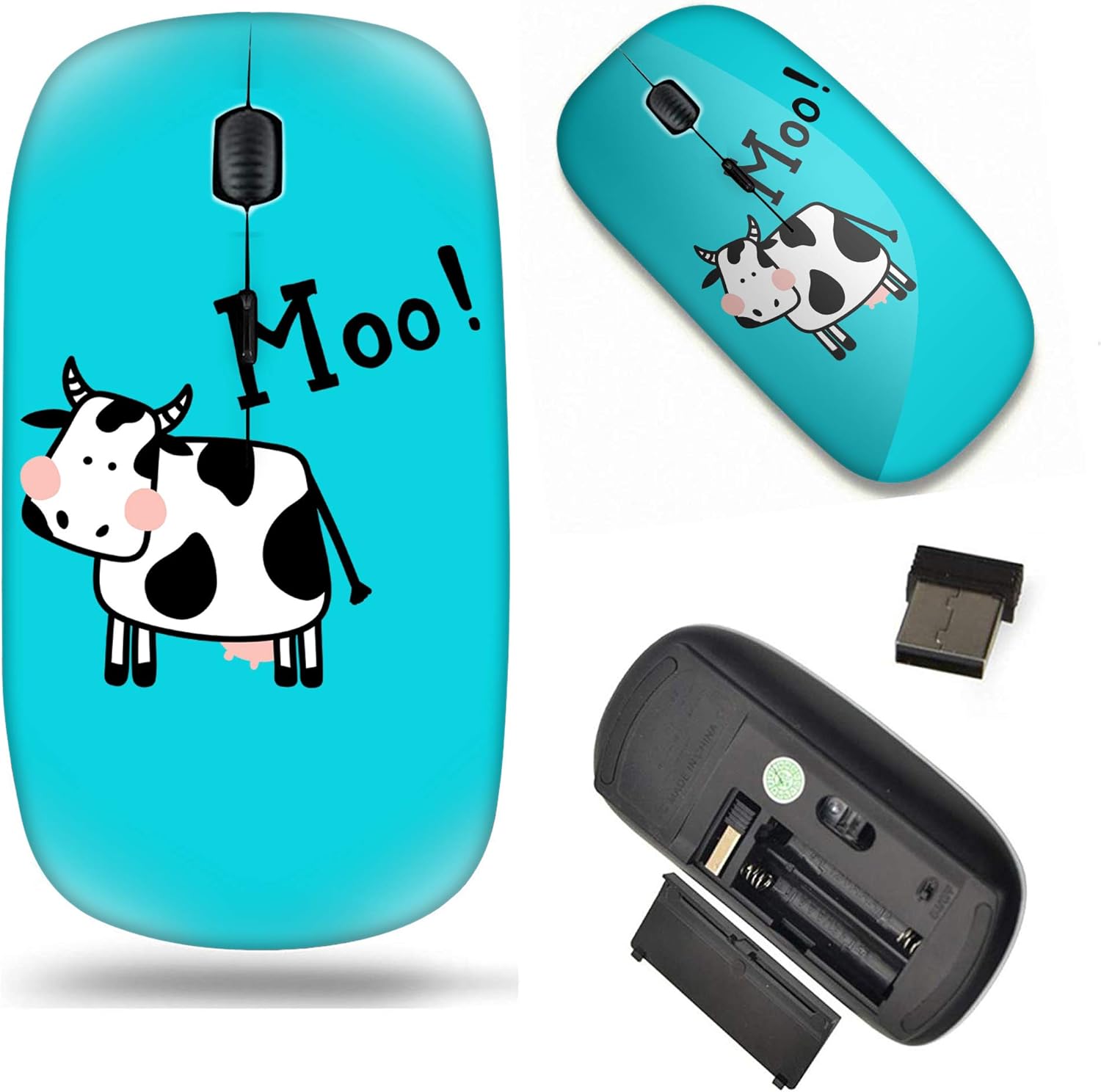 Amazon.com: 2.4G Slim Wireless Mouse with Nano Receiver , Portable ...