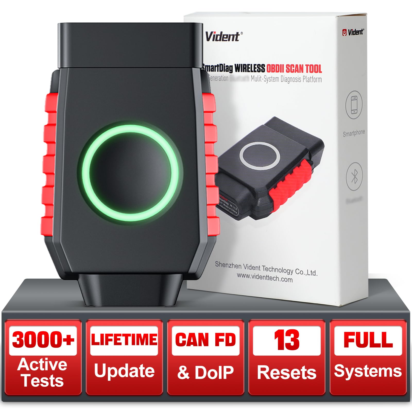 Wireless Bidirectional Obd2 Scanner For Ios And Android Vident Ismartdiag510 All