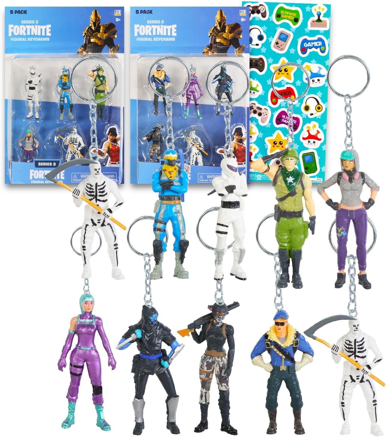 Amazon.com: Fortnite Keychain Figurines Set for Kids - 10 Figural ...