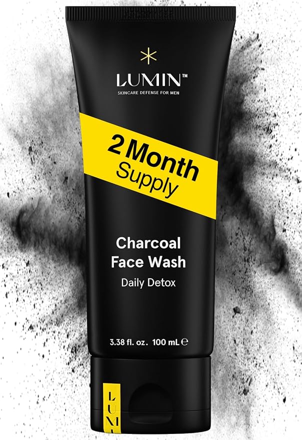 Lumin - Charcoal Face Wash Daily Detox for Men - Charcoal Cleanser ...