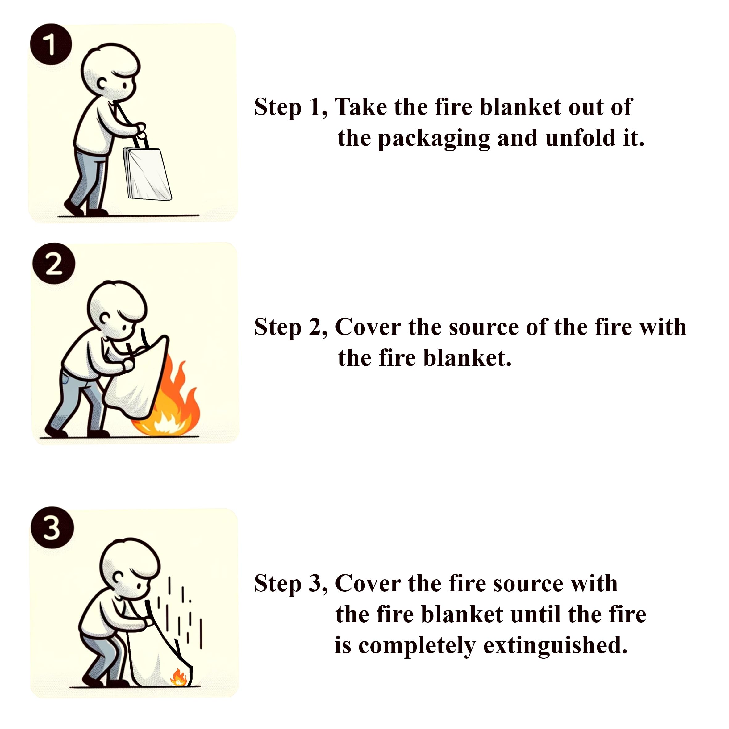 Snapklik.com : Crystal Lemon Fire Blanket 4-Pack - 39x39 Emergency Fire ...