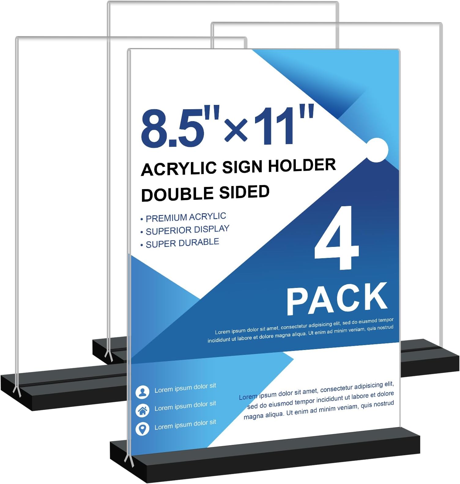 Amazon.com : DEFLECT-O deflecto 69775 Superior Image Black Border Sign ...