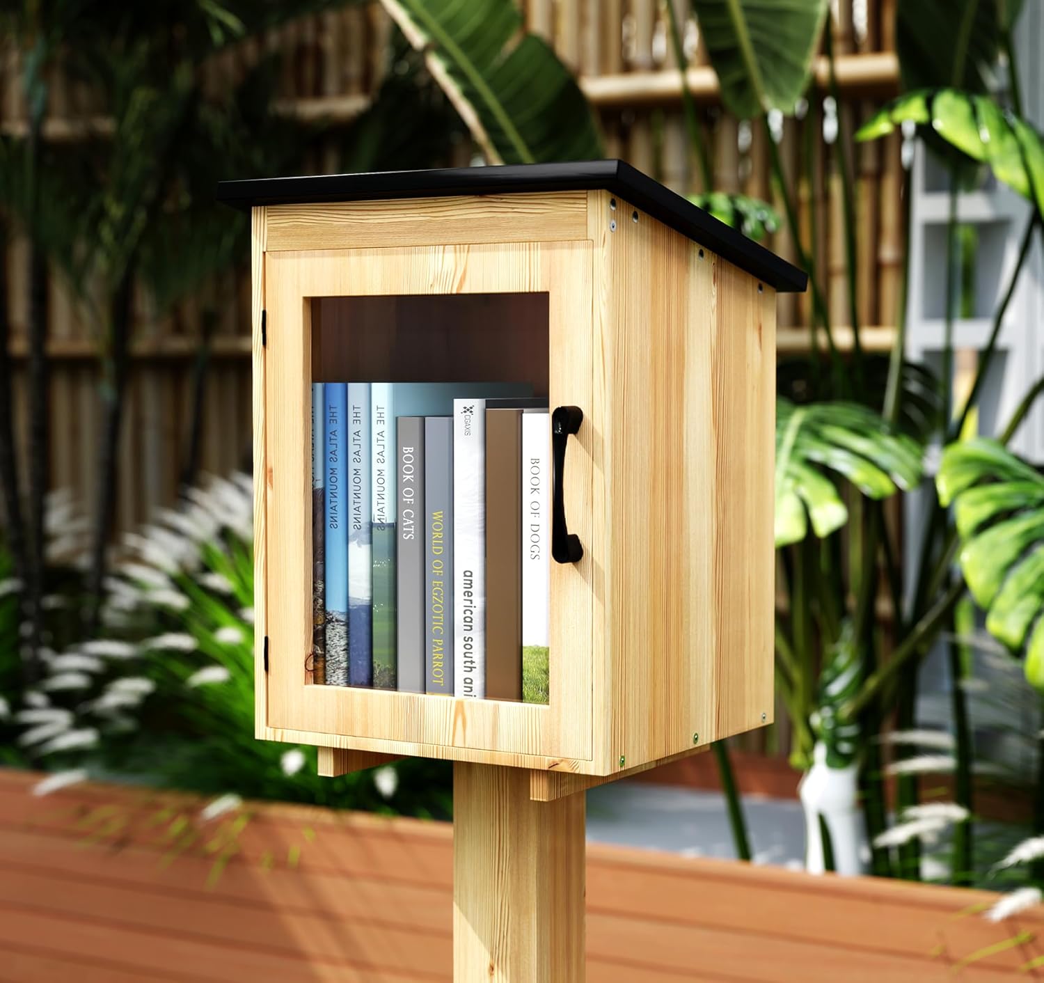 Amazon.com: Baoz Little Library Box Outdoor,Free Library Box Outdoor ...