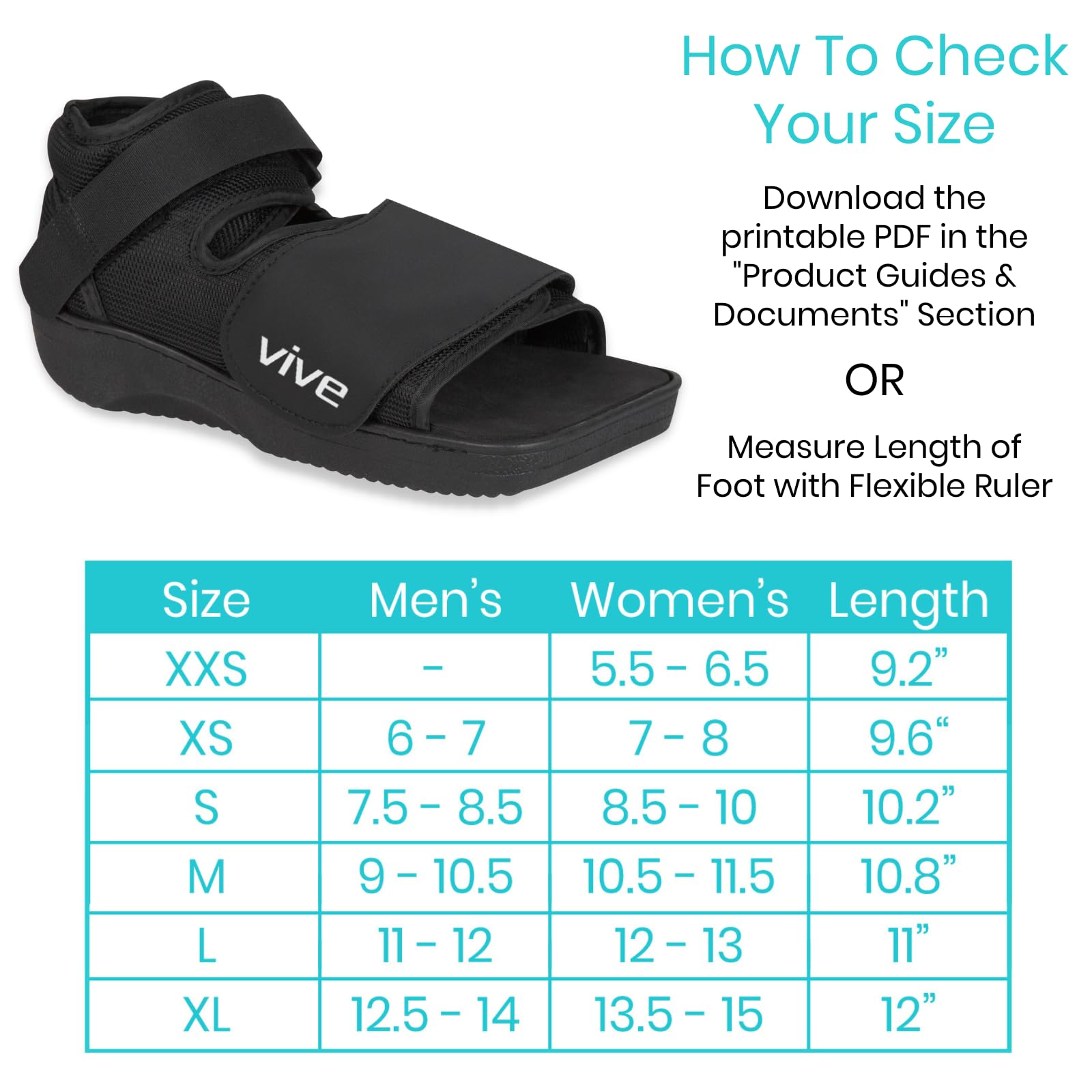 Snapklik.com : Vive Post Op Shoe - Lightweight Medical Walking Boot