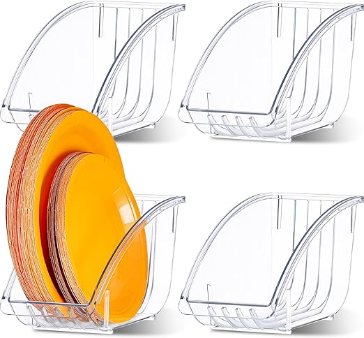 Amazon.com - Ziliny 4 Pcs 10 Inch Paper Plate Holder Plastic Dinner ...