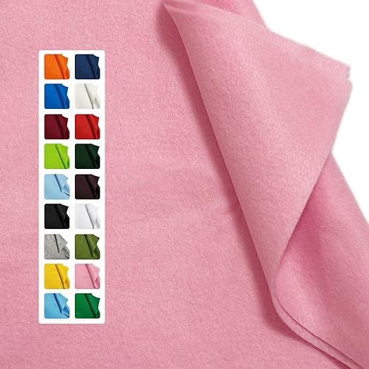 Amazon.com: Baby Pink Felt Fabric - 1.6mm Thickness 36" X 36" Square ...