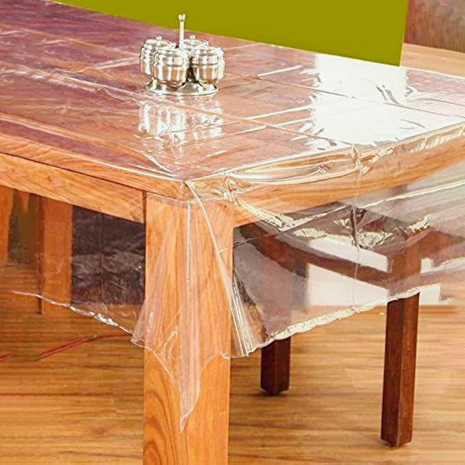Buy Kuber Industries Table Cloth For Dining|"90x60" Inch |Transparent ...