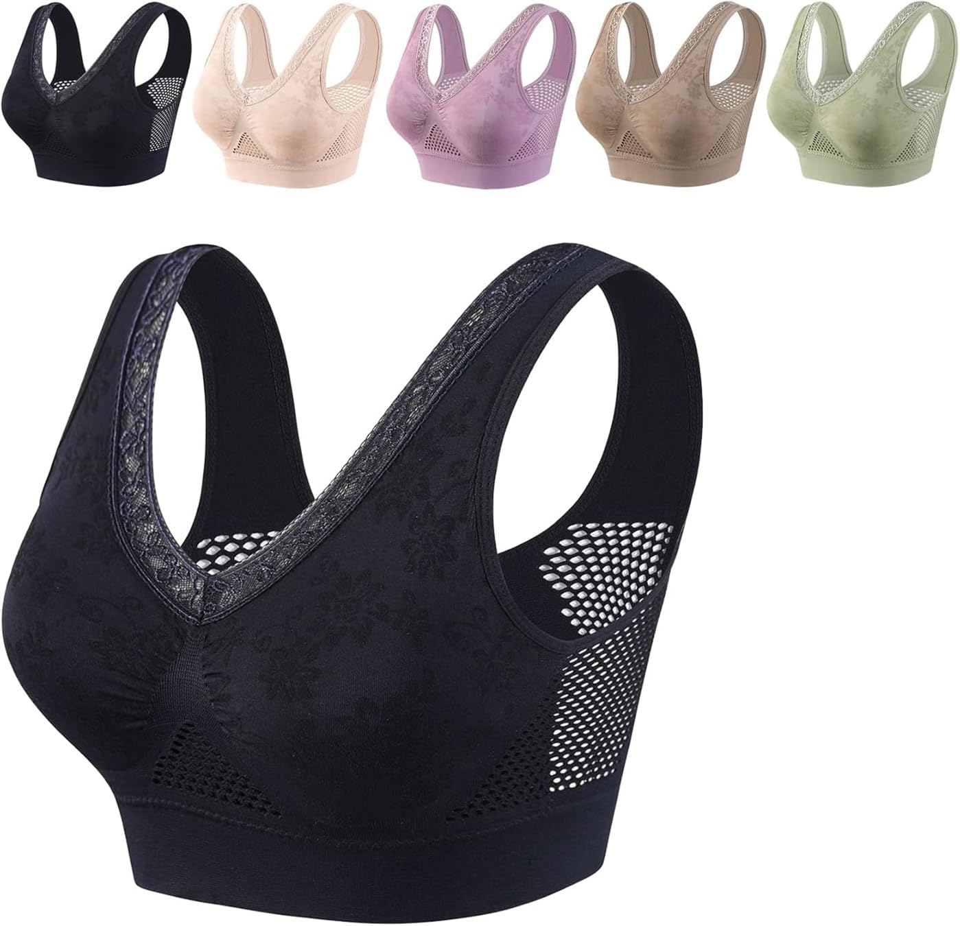 Amazon.com: Mitachic Bra - Cotton Buttonless Comfy Lifting Shaping Bra ...