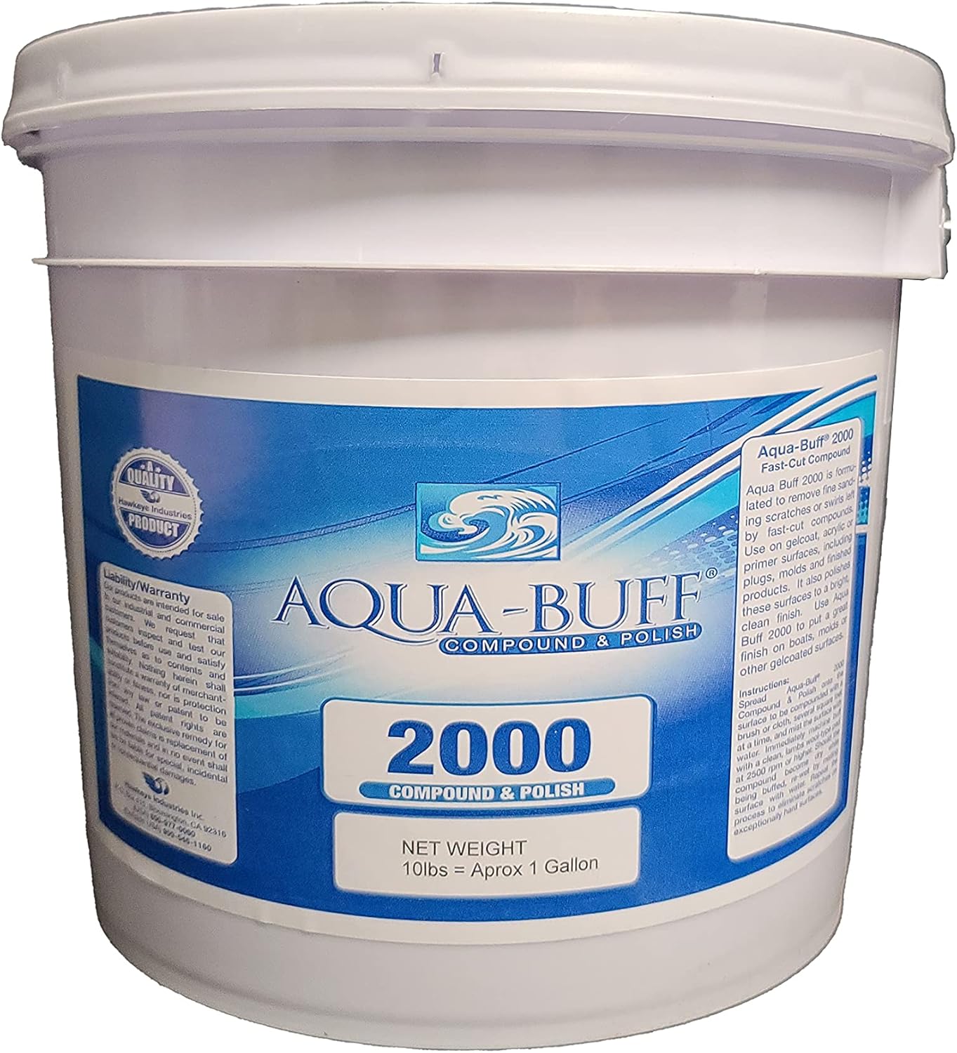 Hawkeye Industries Aqua Buff 2000 - Gallon, Buffing & Polishing Pads ...