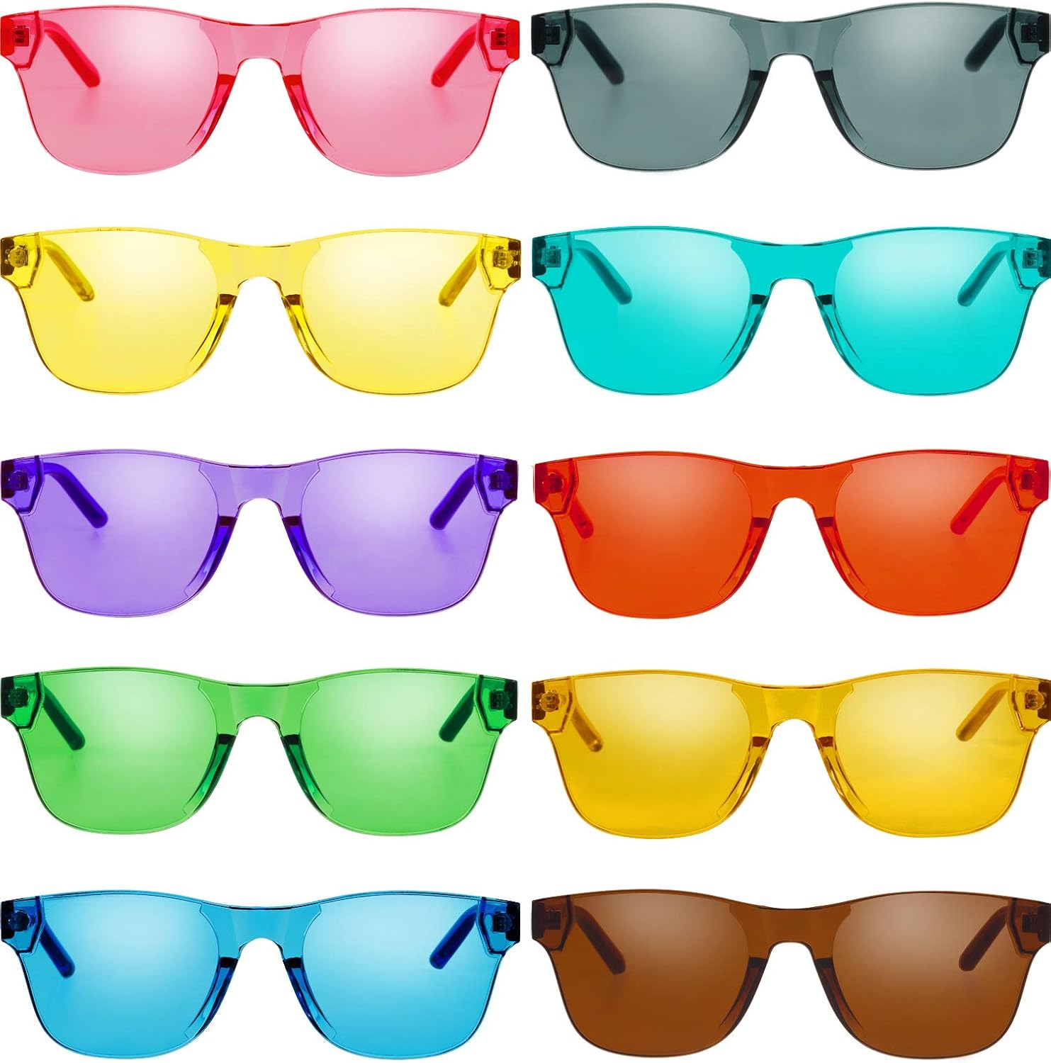 Amazon.com: Gejoy One Piece Rimless Tinted Sunglasses Eyewear ...