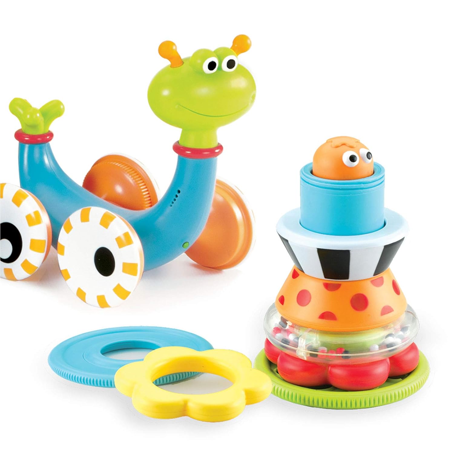 Amazon.com: Yookidoo Musical Crawl 'N' Go Snail Toy with Stacker ...