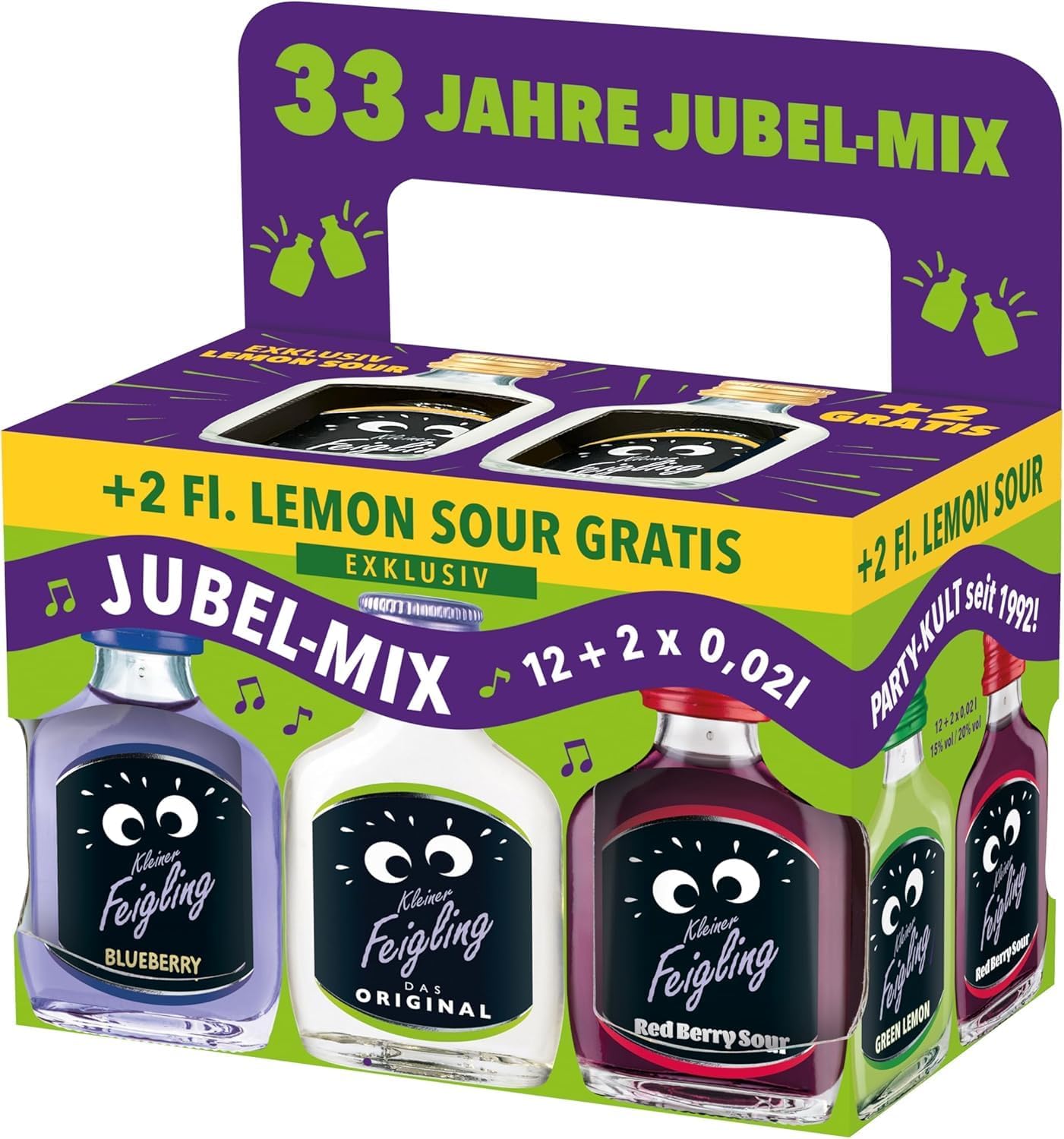 Kleiner Feigling 33 Jahre Jubel-Mix (12 x 20 ml) mit 2 Shots gratis ...