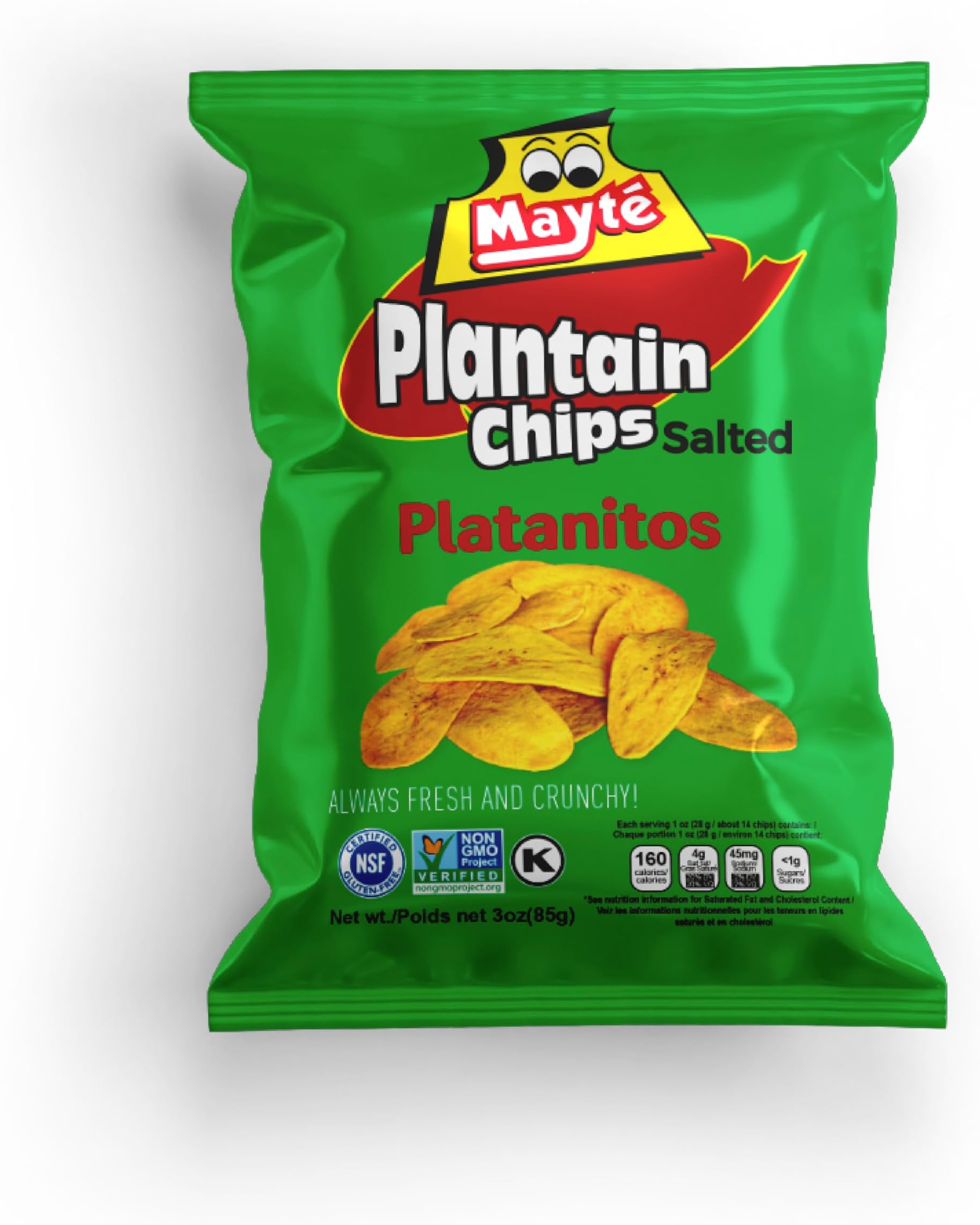Amazon.com: Mayté Lightly salted chips | Plantains chips | 3 OZ snacks ...