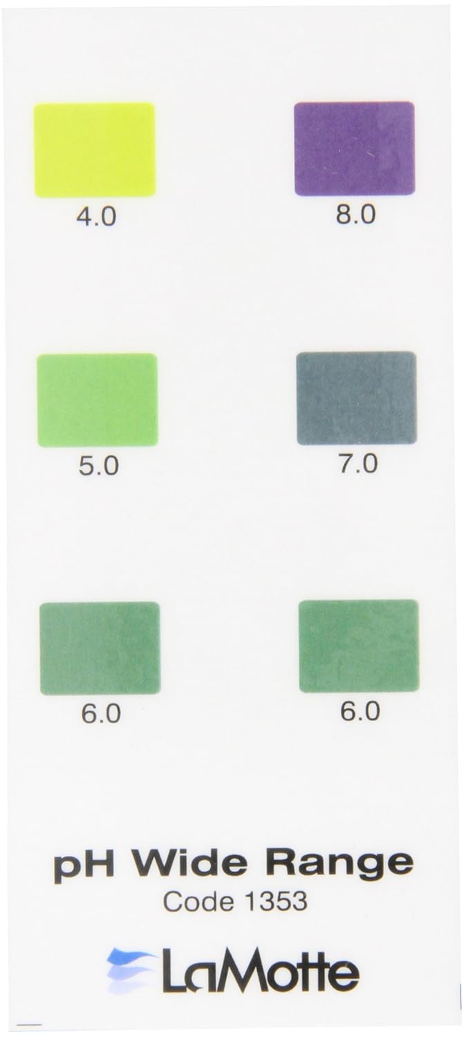 LaMotte 1353 Soil pH Test Kit Color Chart, Ph Wide Range: Ph Test ...