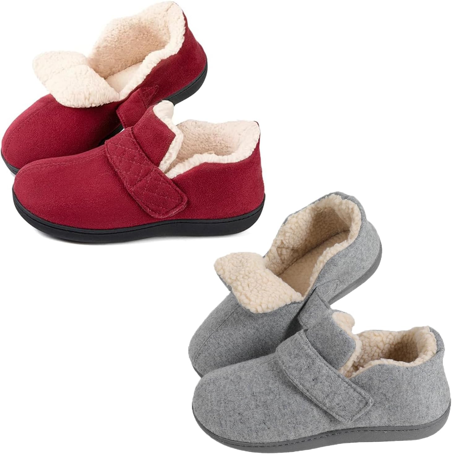 Amazon.com | Zizor Set of 2 Pairs of Women's lvy Adjustable Slippers ...