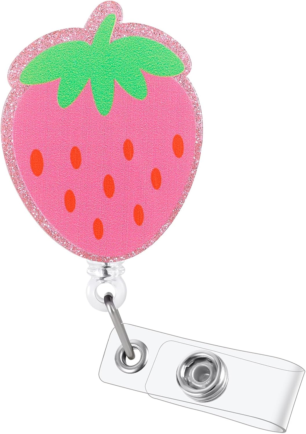 Amazon.com : Pink Strawberry Nurse Badge Reel, Cute Retractable ID ...