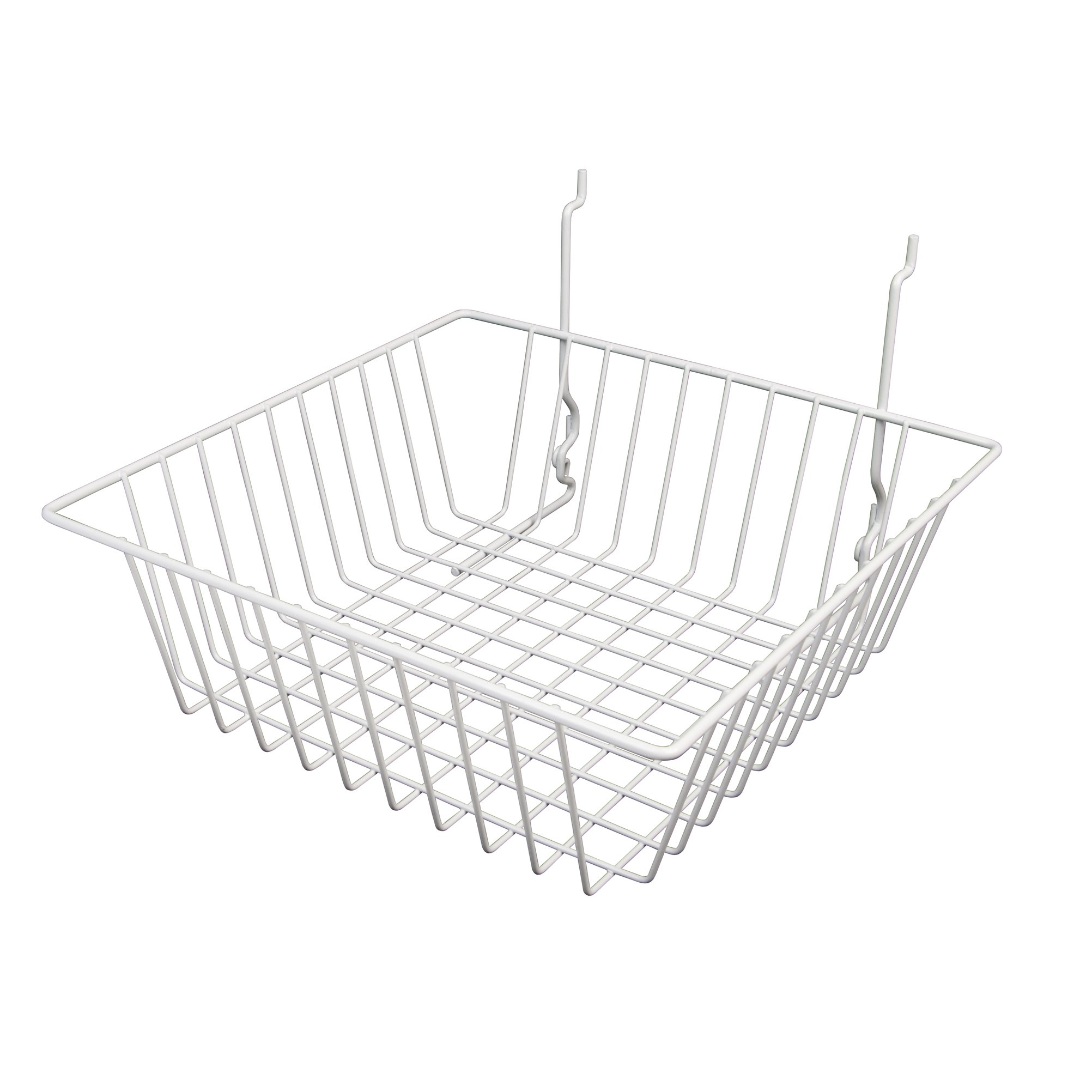 Snapklik.com : Econoco Multi Fit White Small Wire Basket For Slatwall ...