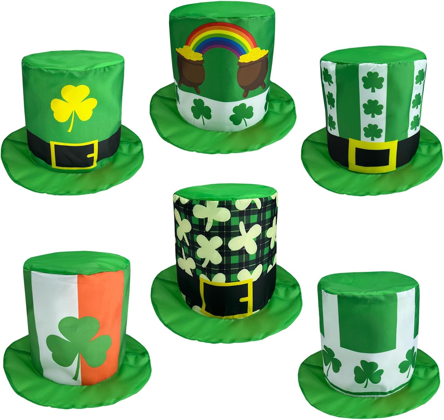 Amazon.com: POPCIEL 6 Pack St Patricks Day Hats St. Patrick's Day Top ...