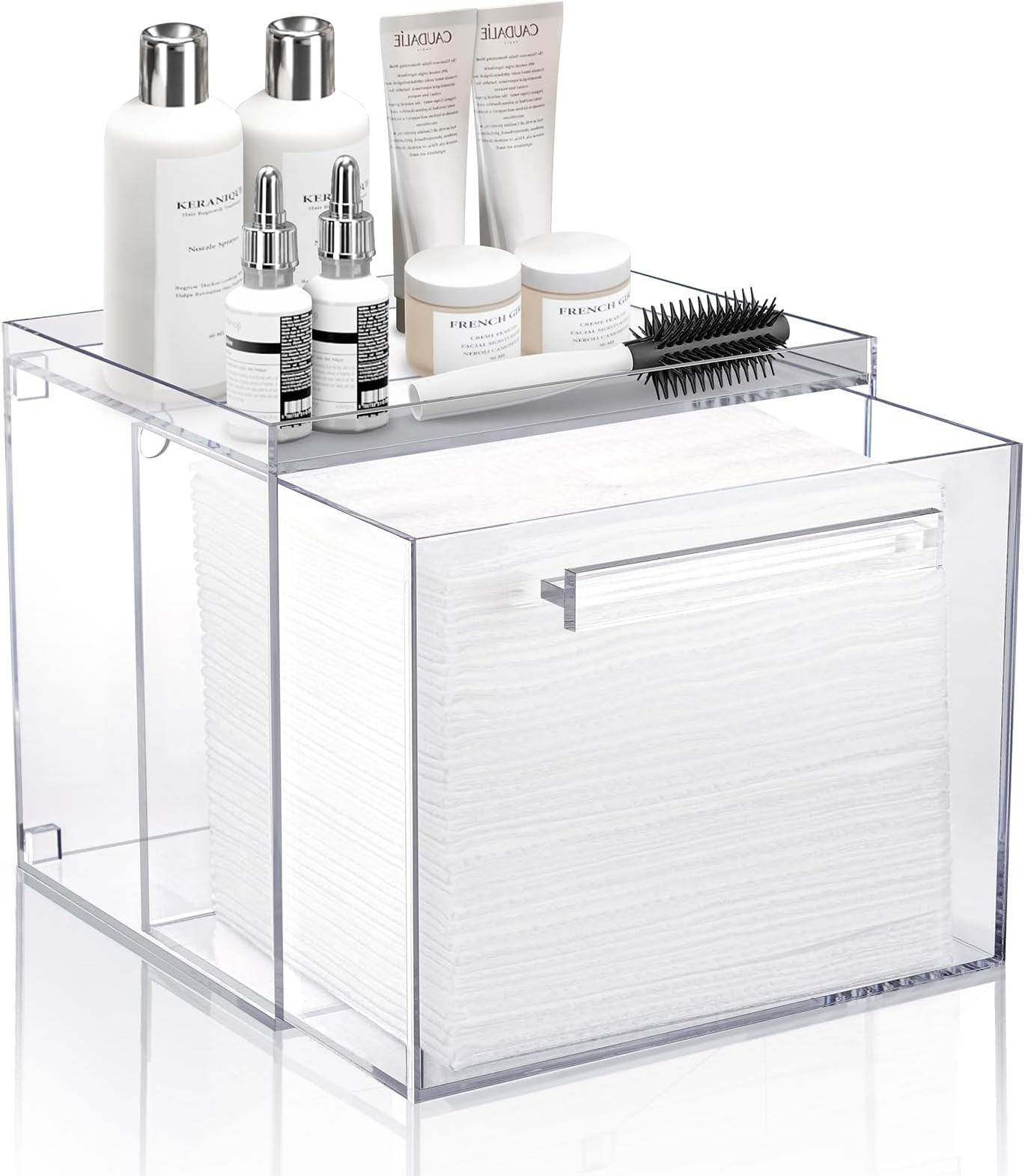 Amazon.com: Sumnacon Disposable Face Towel Holder Acrylic Face Towel ...