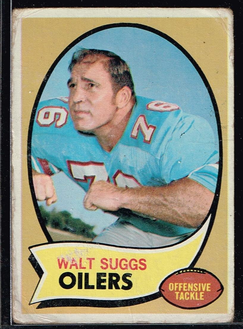 1970 NFL Football Card Topps Walt Suggs #204 Houston Oilers Sold And ...