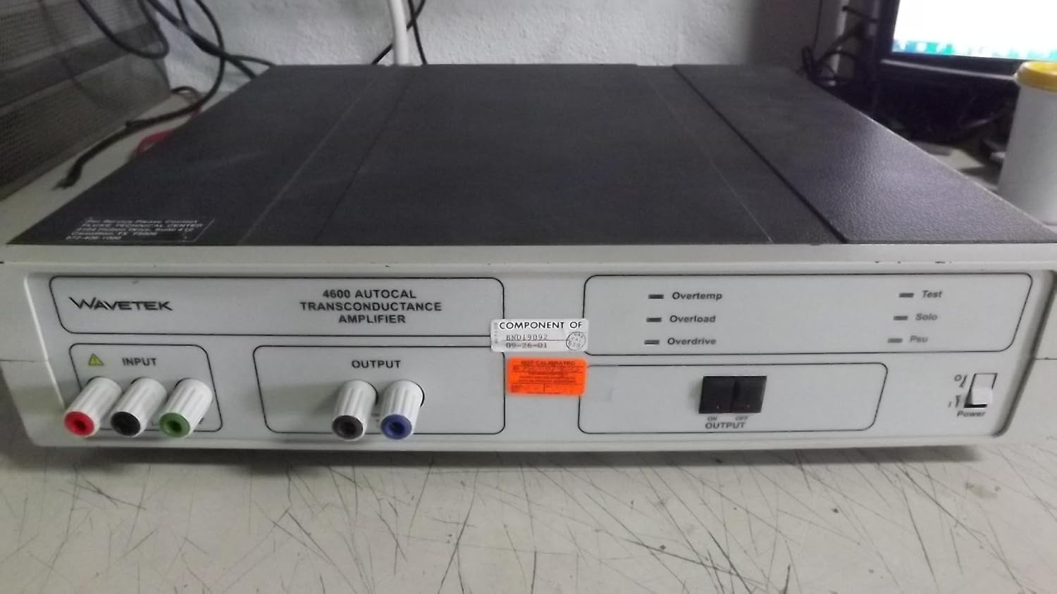 Wavetek 4600 Autocal Transconductance Amplifier T25523: Mechanical ...