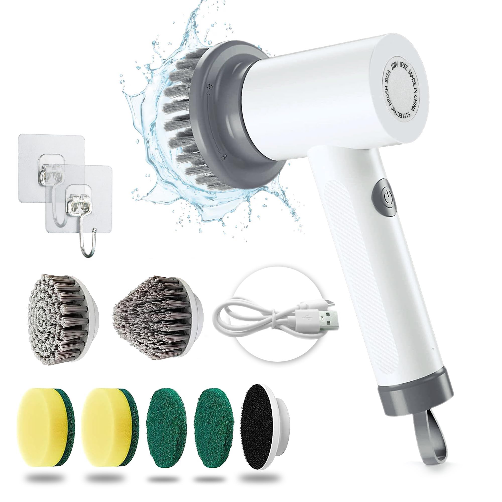 Amazon.com: Electric Spin Scrubber, Power Scrubbers for Cleaning ...