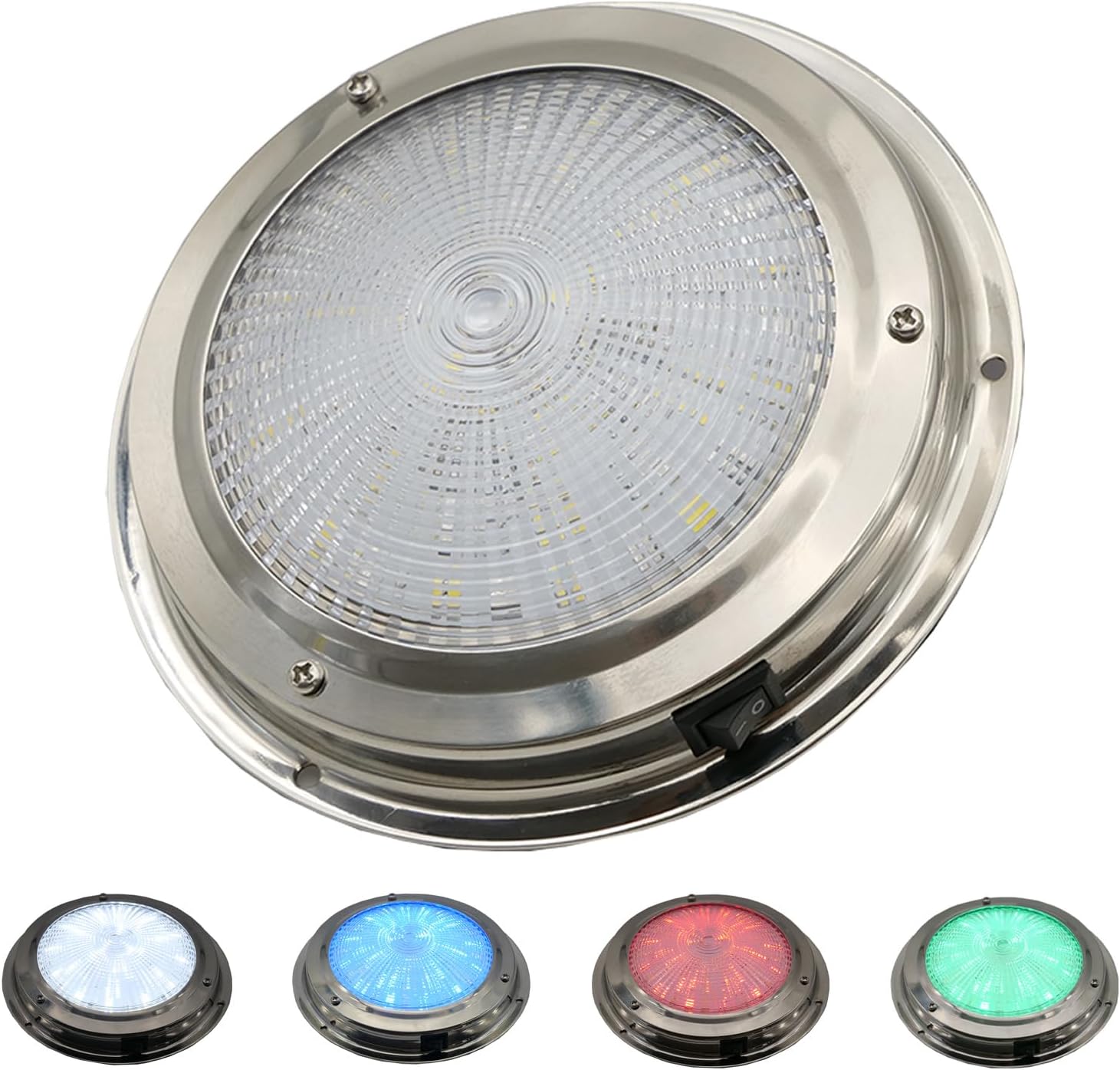 Amazon.com: Vcanuplms Marine Boat Dome Lights, 5.5 Inch RGBW LED Boat ...