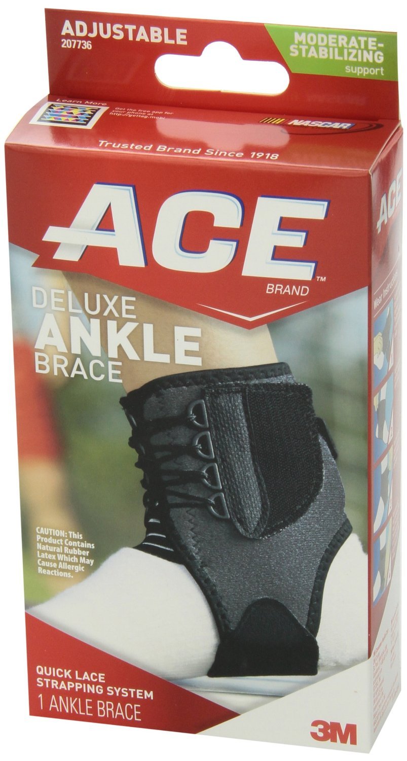Amazon.com: Ankle Brace, Deluxe, Adjustable, Moderate-Stabilizing ...