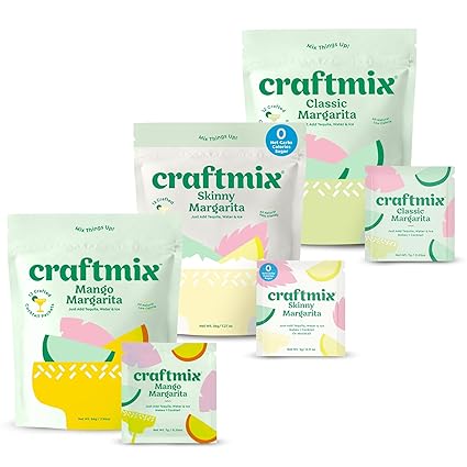 Amazon.com : Craftmix Deluxe Margarita Cocktail Mixers Bundle: Classic ...