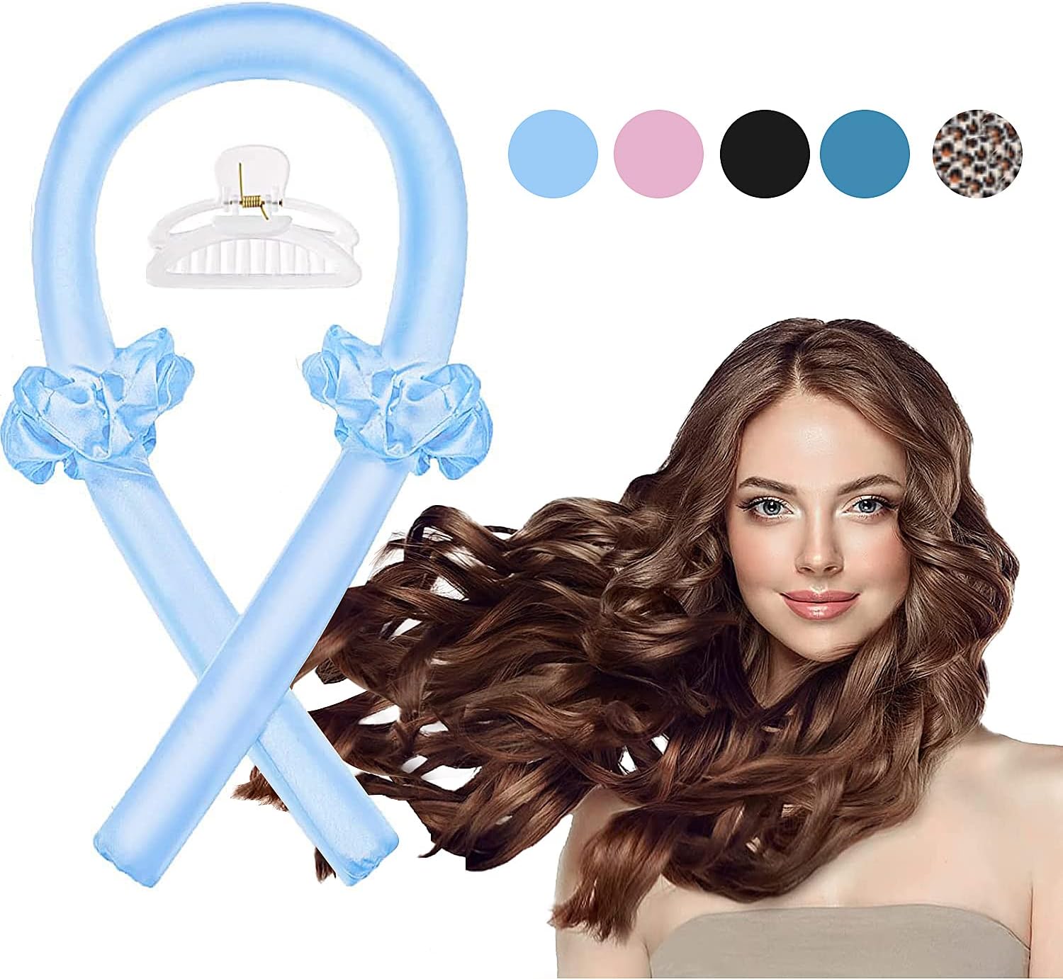 Amazon.com : Hair Rollers for Heatless Overnight Curls - Soft Rubber ...