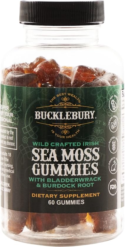 Amazon.com: Irish Sea Moss Gummies with Bladderwrack & Burdock Root ...