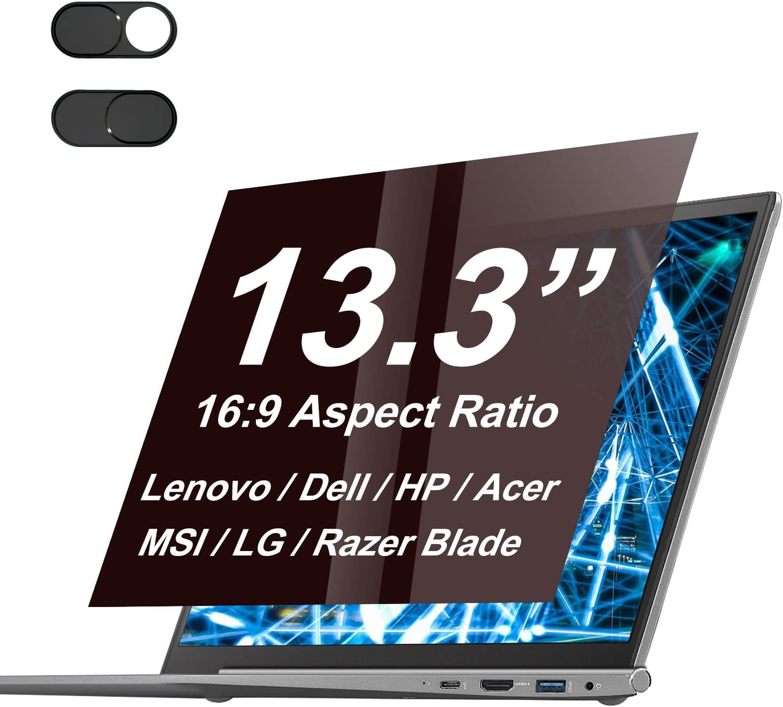Amazon.com: XinWoTuo 13.3" Laptop Privacy Screen Protector for 16:9 ...