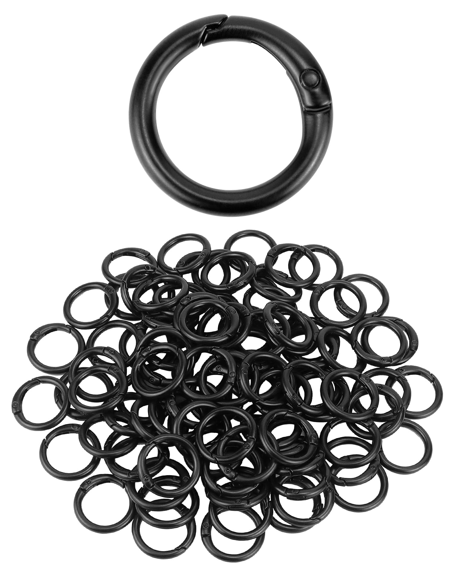 Amazon.com: QWORK Spring O Ring, 100 Pcs Steel Round Snap Hooks for ...